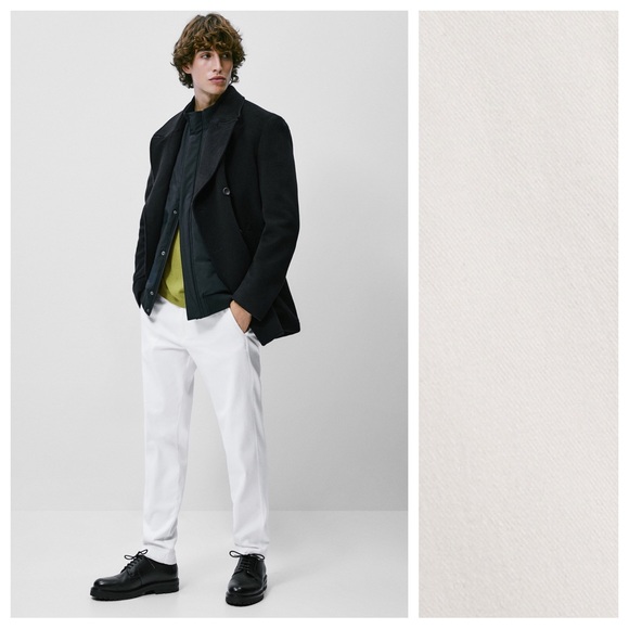 Massimo Dutti | Pants | Nwt Massimo Dutti Man White Taperedfit ...